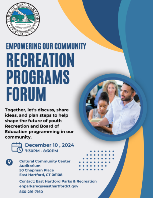 Recreation Programs Forum | easthartfordct