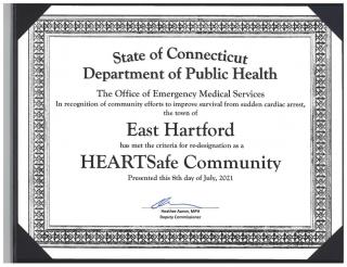 Town of East Hartford Receives Heart Safe Designation | easthartfordct
